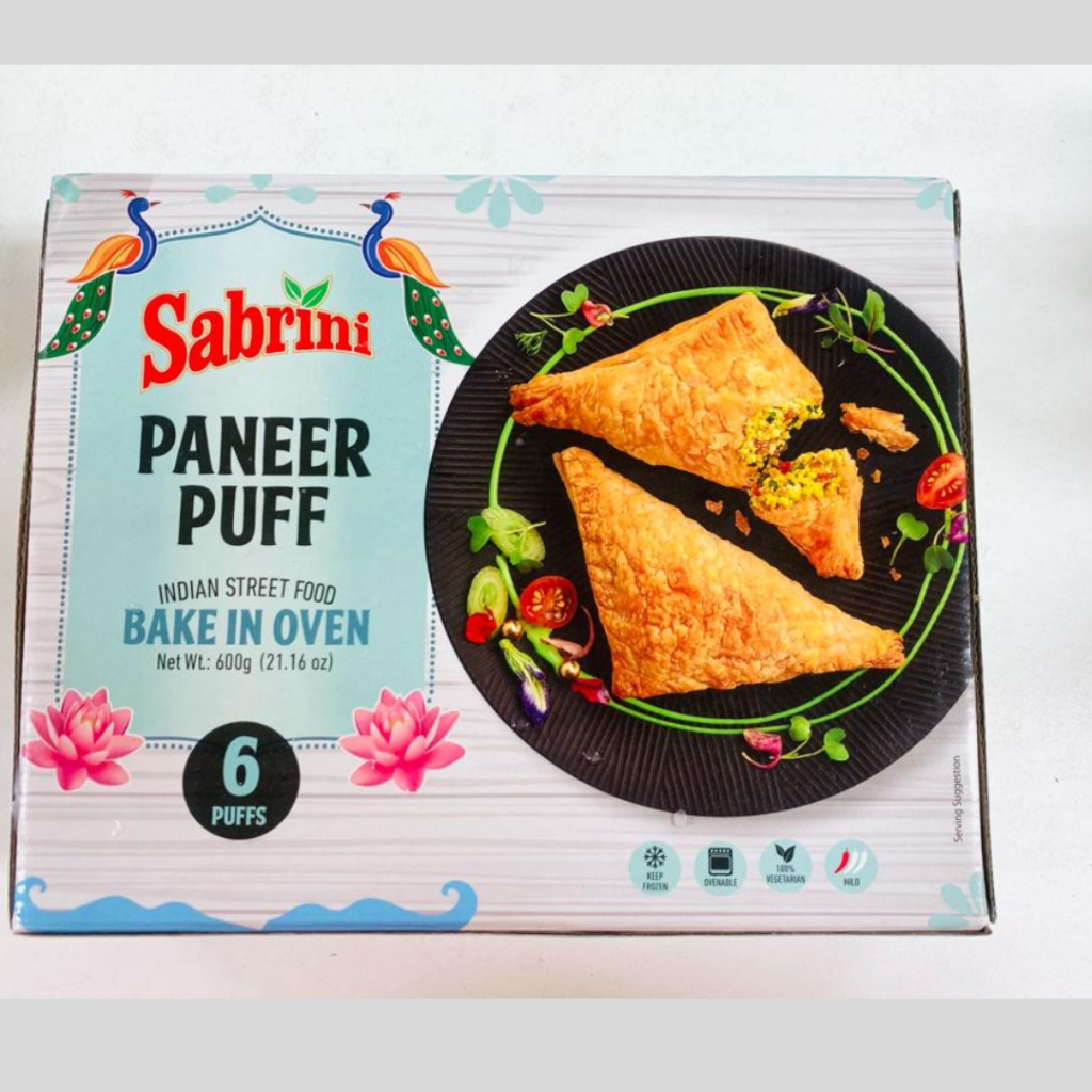 Sabrini- Paneer Puff 6pcs (600gm) - Punjab Imports